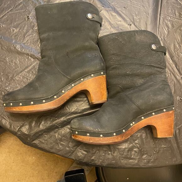 UGG | Shoes | Ugg Lynnea Shearling Fold Down 2way Clog Boots Women Size ...